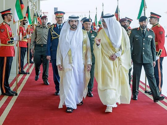 UAE defence minister Sheikh Hamdan arrives in Kuwait on official visit