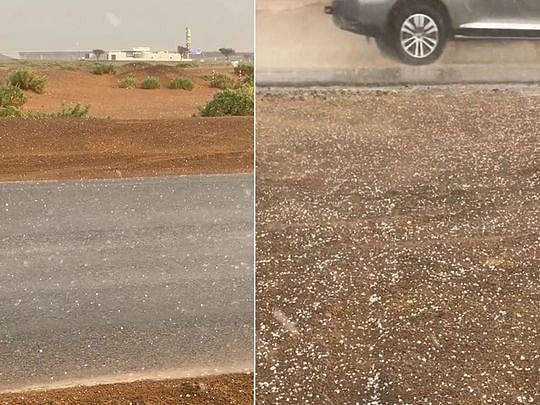 UAE weather: Heavy rain, hail over internal parts of Sharjah, Fujairah ...