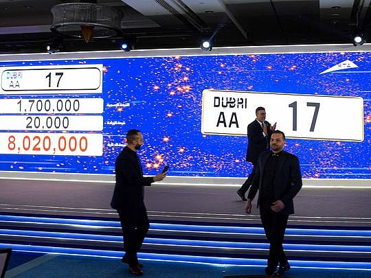 Dubai car number plate sold for Dh8.02 million