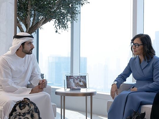 Sheikh Hamdan bin Mohammed meets with Linda Yaccarino, CEO of X Corp