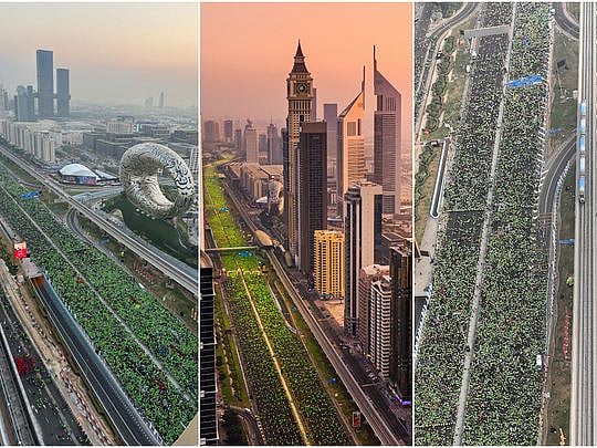 Dubai Run 2024: UAE residents turn Sheikh Zayed Road into giant running ...