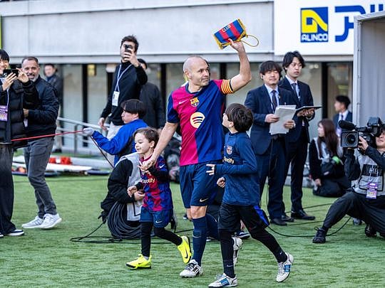 Iniesta bids farewell to glittering career in front of 45,000 in Tokyo