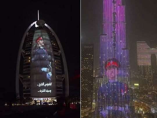 Watch: Dubai's iconic landmarks light up to celebrate the graduation of ...