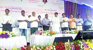 Foundation stone laid for doubling Collem-Margao railway tracks