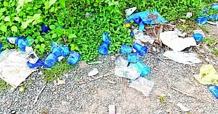 Blue plastic epidemic in Goa