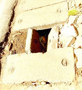 Broken gutter slab poses risk at Ponda