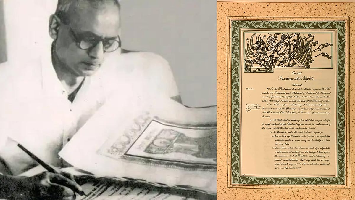 Calligraphy artists behind the Indian Constitution