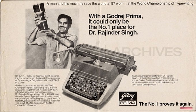 How Godrej Typewriters Became A Potent Symbol For An Independent ...