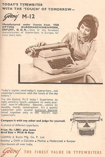 How Godrej Typewriters Became A Potent Symbol For An Independent ...