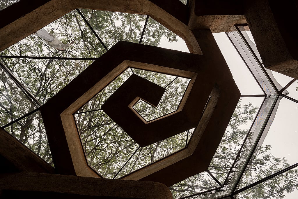How Project Chuzhi Converted 4,000 Plastic Bottles Into A Spiralling ...
