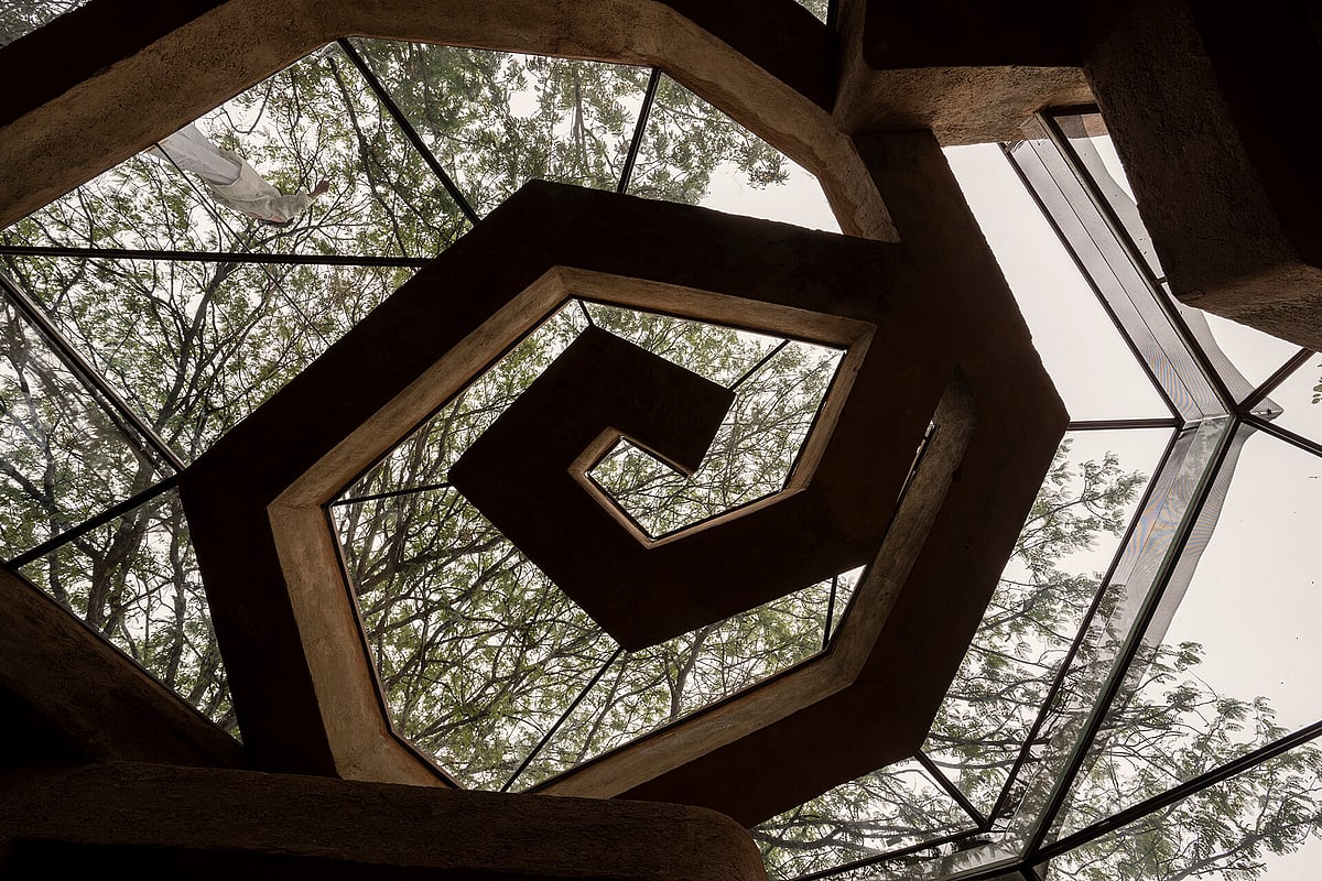 How Project Chuzhi Converted 4,000 Plastic Bottles Into A Spiralling ...