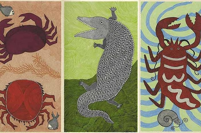 Wonderful Indian Folk Art Illustrations Of Marine Creatures By ...