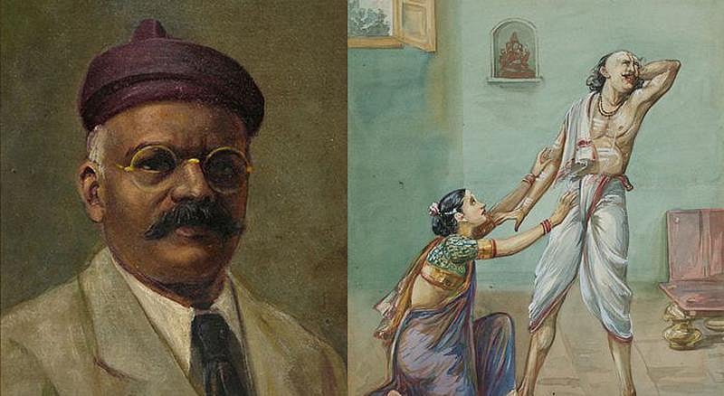 M.V Dhurandhar’s illustrations of the street life, mythological figure ...