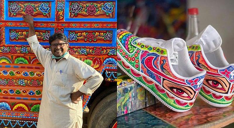 Truck Artist Haider Ali paints trucks, shoes, planes, and more.