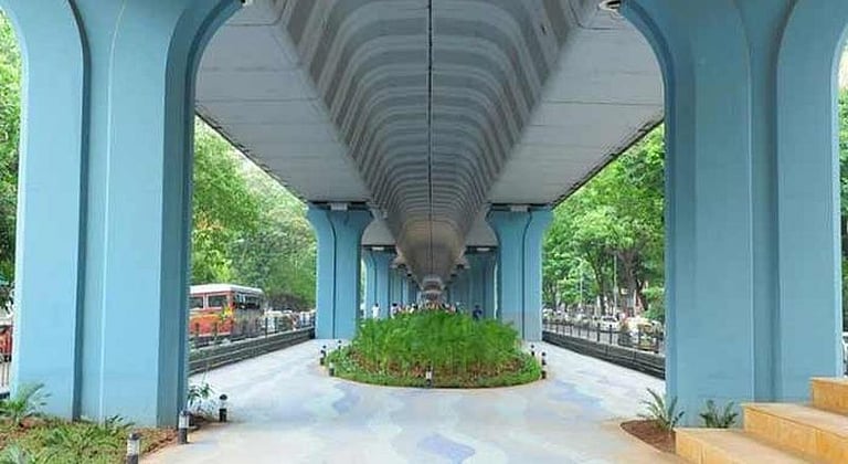 Matunga's Residents Transform Under-Flyover Space Into A Beautiful Walkway