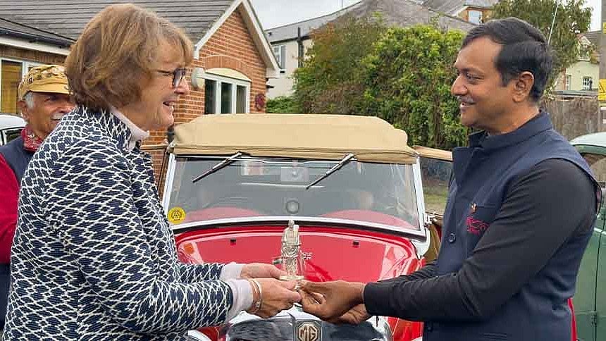 Gujarati businessman concludes nostalgic India-UK road trip on India’s ...