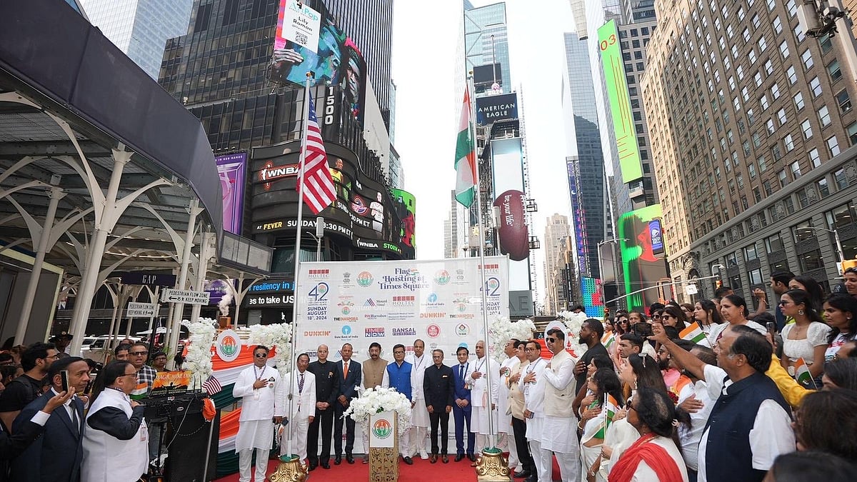 Indian Americans celebrate Independence Day at Times Square