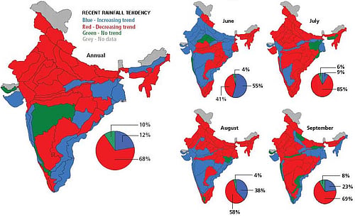 Physiographic rainfall variations across India: Thematic map from the ...