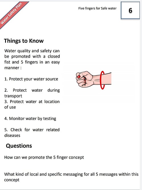 Learning about safe water practices and solutions