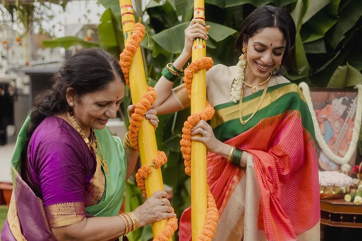 Sobhita Dhulipala-Naga Chaitanya pre-wedding festivities begin with Pasupu Danchadam ceremony