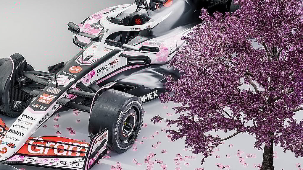 Haas Unveils Sakura-Inspired Livery for the Japanese Grand Prix