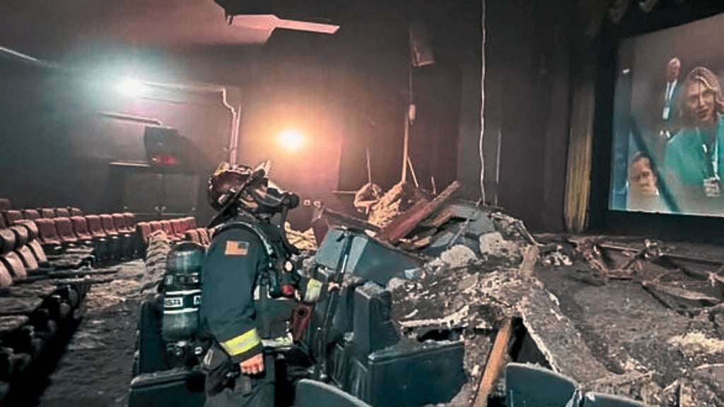 Woman injured in freak accident as ceiling collapses during new Final ...