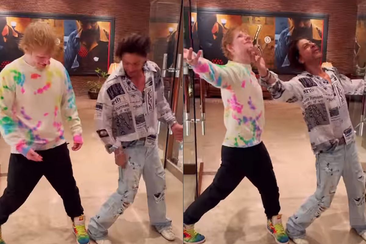 Ed Sheeran meets Shah Rukh Khan, recreates iconic pose in heartwarming ...