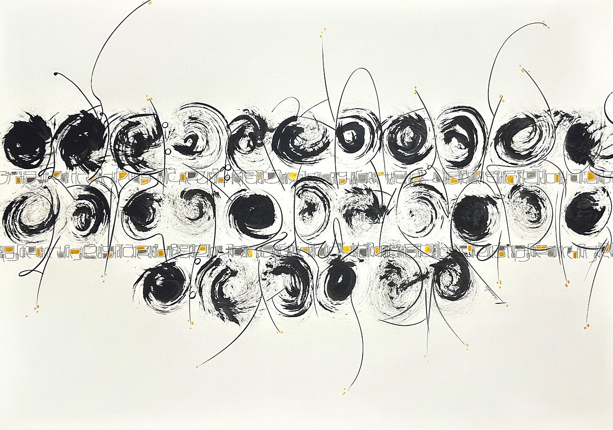 Nikheel Aphale’s solo exhibition features contemporary calligraphy artworks
