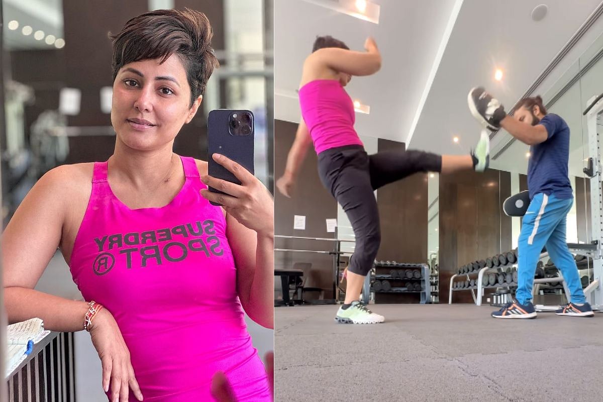Hina Khan’s knockout punch: Actress posts an inspiring workout video ...