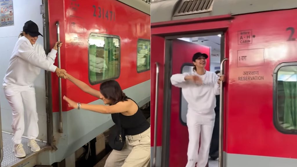 Malaika Arora channels her inner Shah Rukh Khan, recreates iconic ‘DDLJ ...