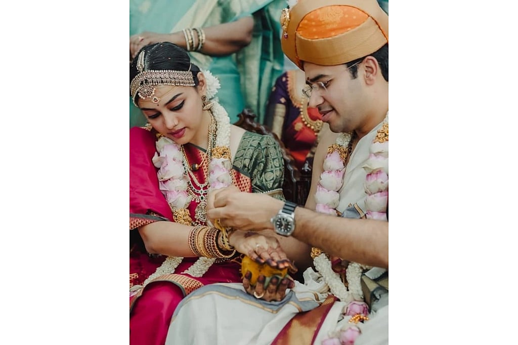 More pics from Tejasvi Surya and Sivasri Skandaprasad’s wedding take ...