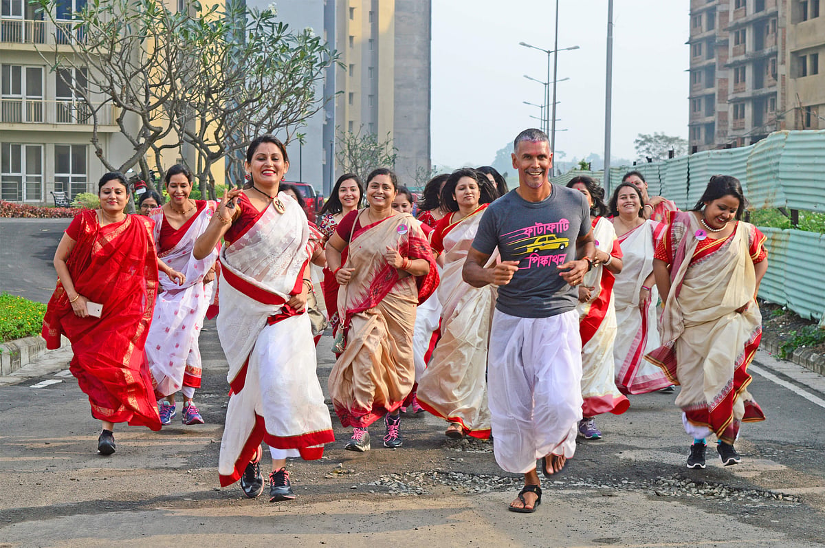 Ladies, gear up for saree run with Milind Soman