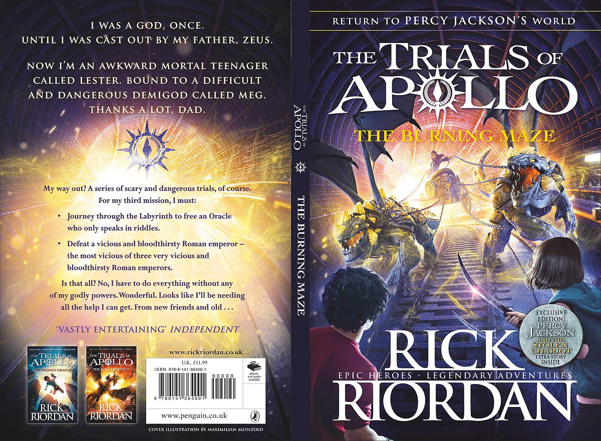 Out now! Percy Jackson: The Burning Maze, third title in Rick Riordan’s ...