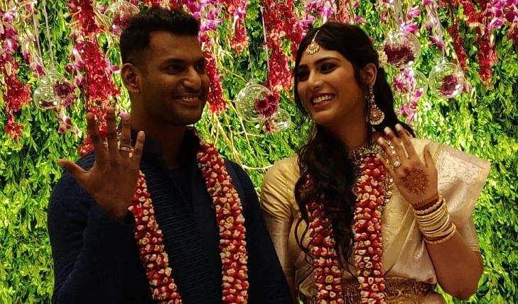 See Pictures: Actor Vishal engaged to Anisha Alla Reddy in Hyderabad