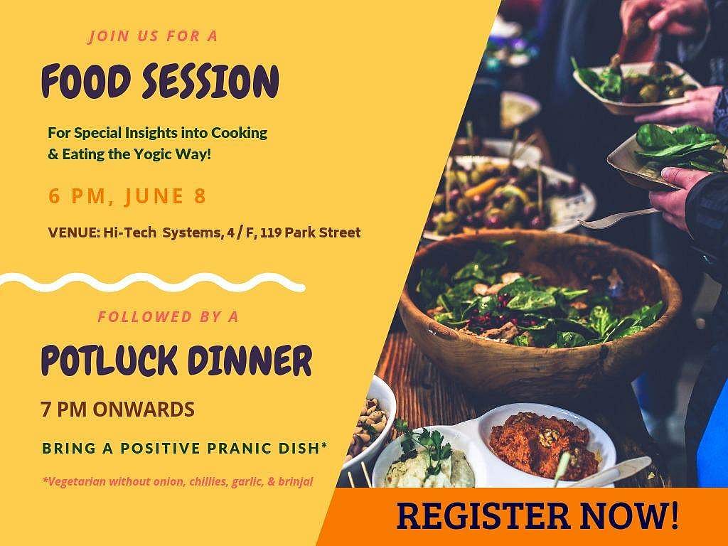 Isha Yogashala brings you Food Sessions, a workshop and a potluck ...
