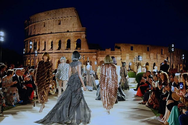 Fendi stages ethereal tribute to Karl Lagerfeld at the Colosseum in ...