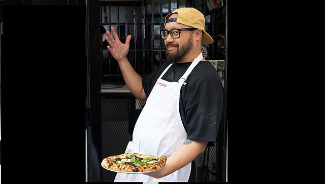 Chef Bjorn Shen serves Pani Puri with Truffle foam topped off smoked ...