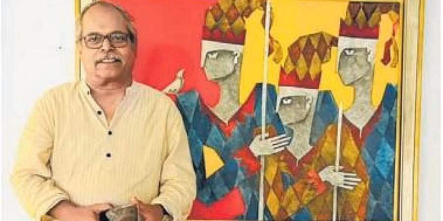 Ashok Bhowmick is finding freedom in binary world of imagination through art