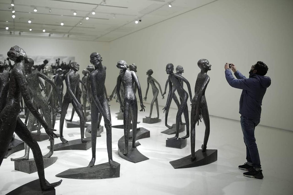 The Crowd and Its Avatars displays sculptures by K. S. Radhakrishnan