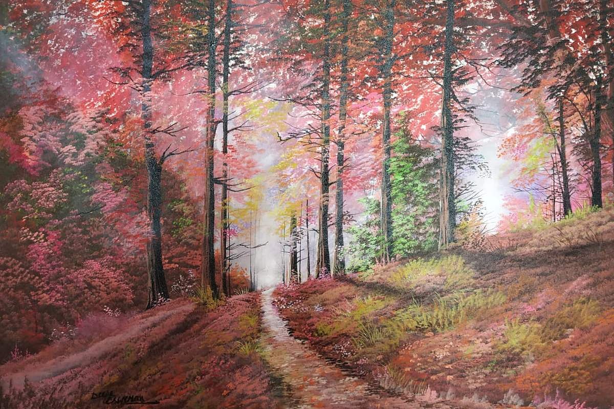 Deepa Esweran’s paintings are inspired by the tranquillity of landscapes