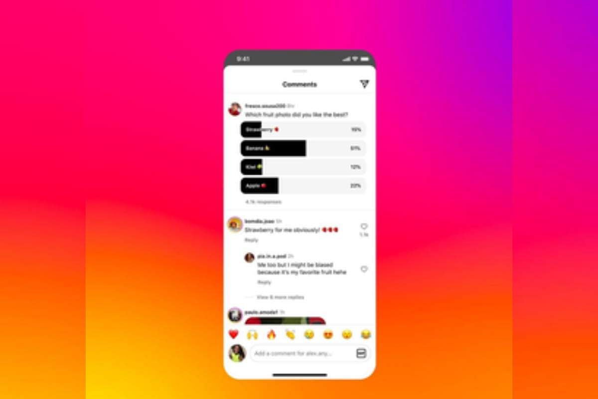 Insta soon to allow polls in comments section of posts