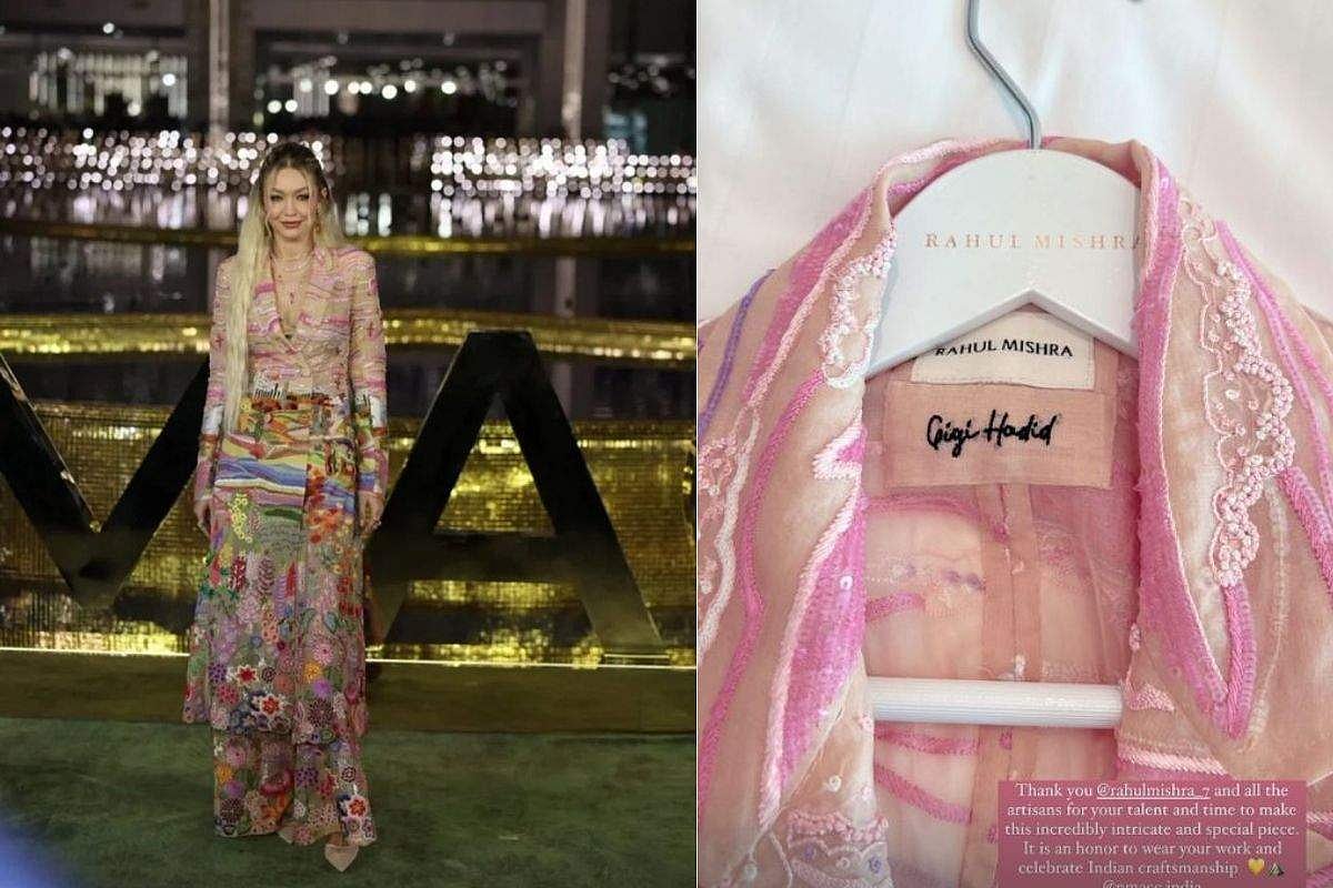 Gigi Hadid dons a Rahul Mishra outfit for NMACC inauguration; thanks ...