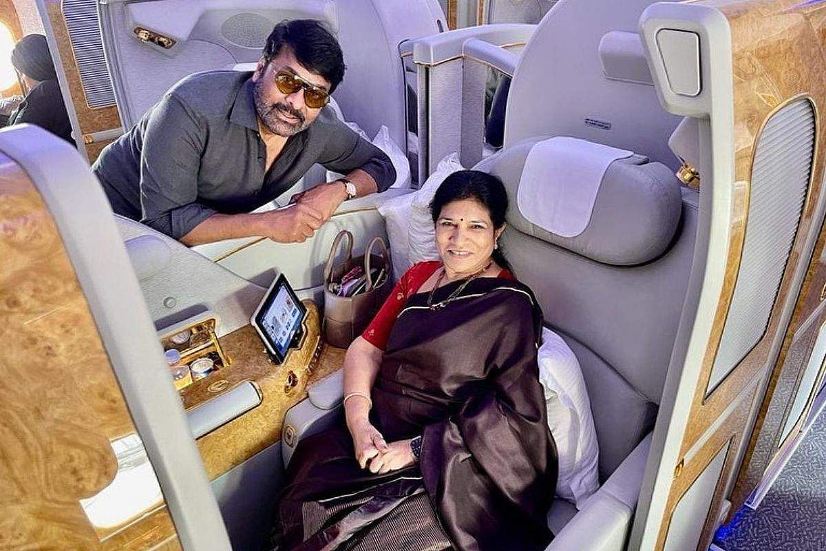 Chiranjeevi and Surekha take a luxurious flight to the US; take a look ...