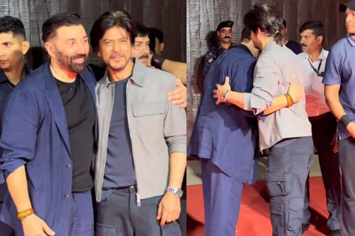 Shah Rukh Khan and Sunny Deol reunite with a heartwarming hug at Gadar ...