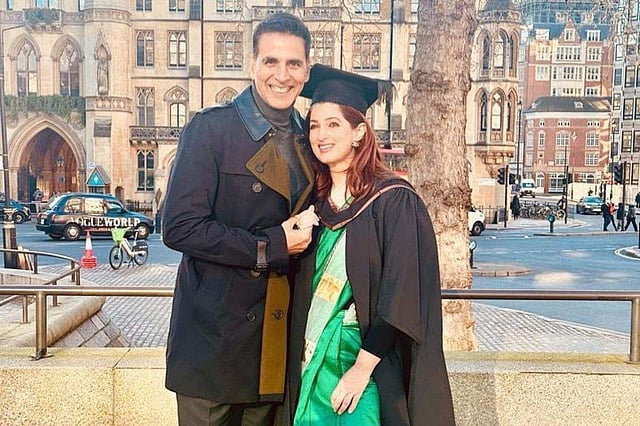 Akshay Kumar shares snap from Twinkle Khanna's graduation ceremony ...