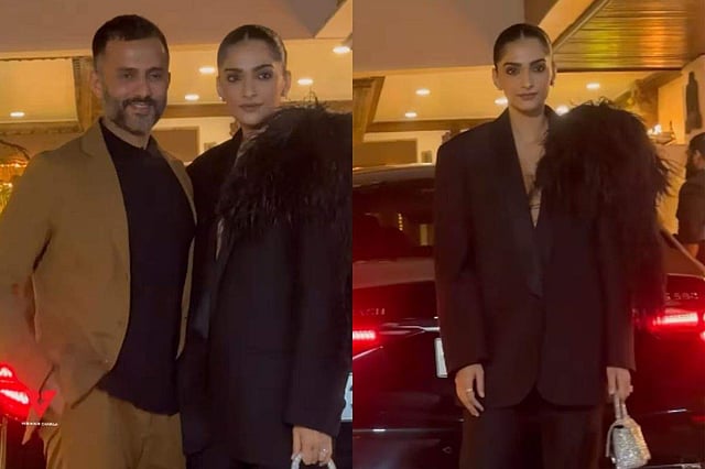 Sonam Kapoor steals the spotlight in an elegant statement black suit at ...
