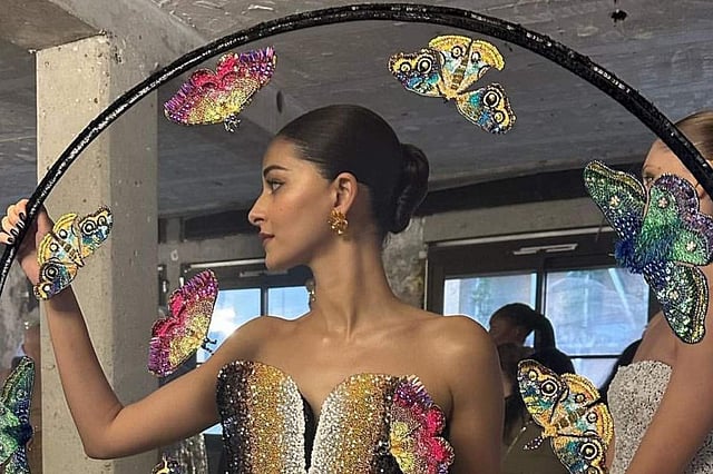 Ananya Panday debuts Paris Haute Couture Week in Rahul Mishra couture ...