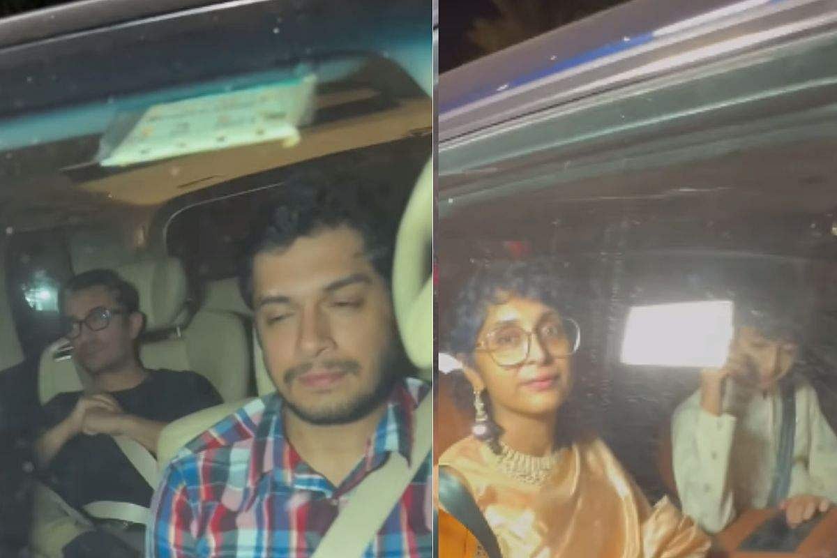Aamir Khan, Junaid, Kiran Rao spotted arriving at Salman Khan's ...