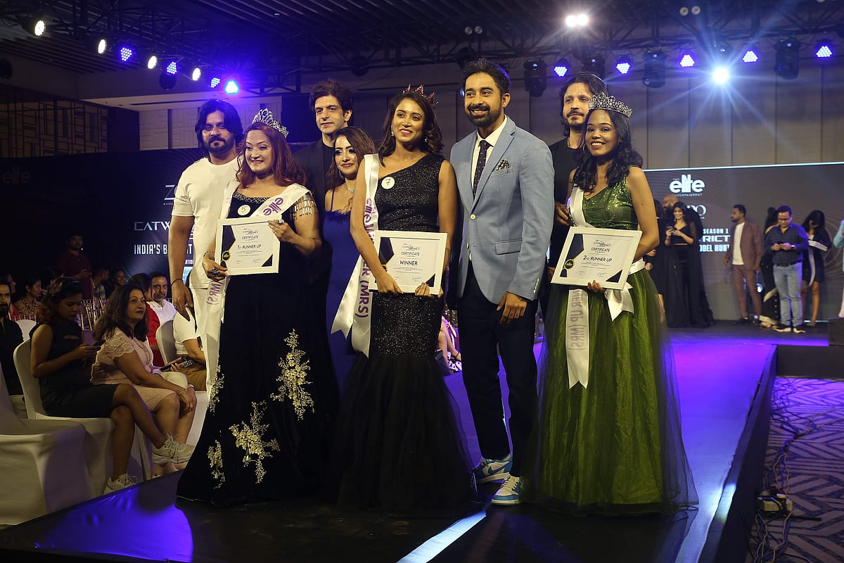 Participants walk the ramp at Catwalk Season 1