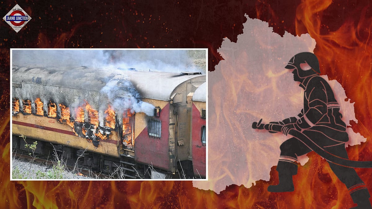 Running train catches fire near Hyderabad, destroying four coaches